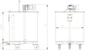 [M] Stainless Steel Mixing Tank With Agitator | Letina